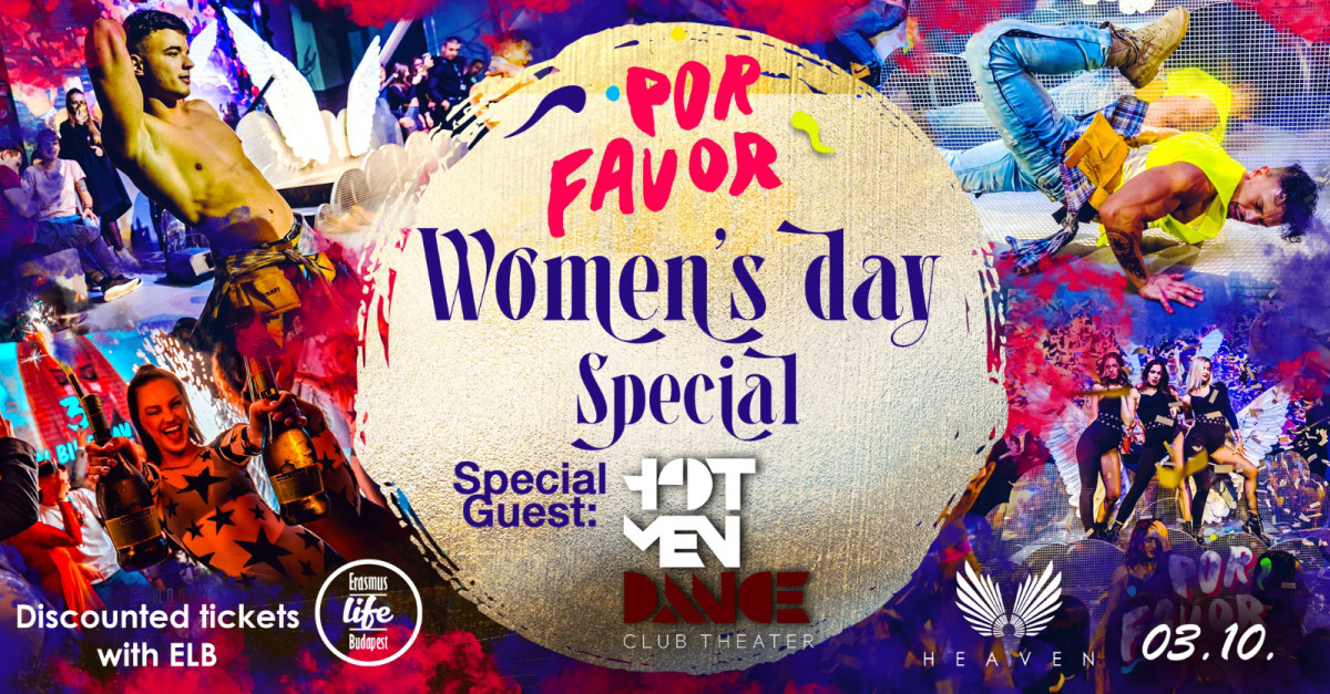 Cooltix - Women's Day Special - Hot Men Dance 10 March @Heaven Discounted tickets w/ELB