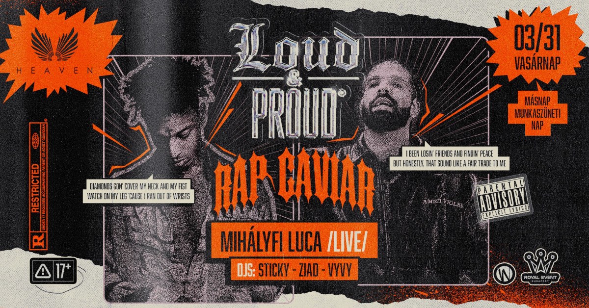 Cooltix - LOUD & PROUD w/Mihályfi Luca HEAVEN 03.31. - HÚSVÉTVASÁRNAP